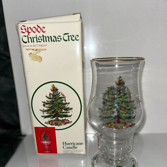 Spode | Holiday | Spode Christmas Tree Hurricane Candle 8 With Original ...